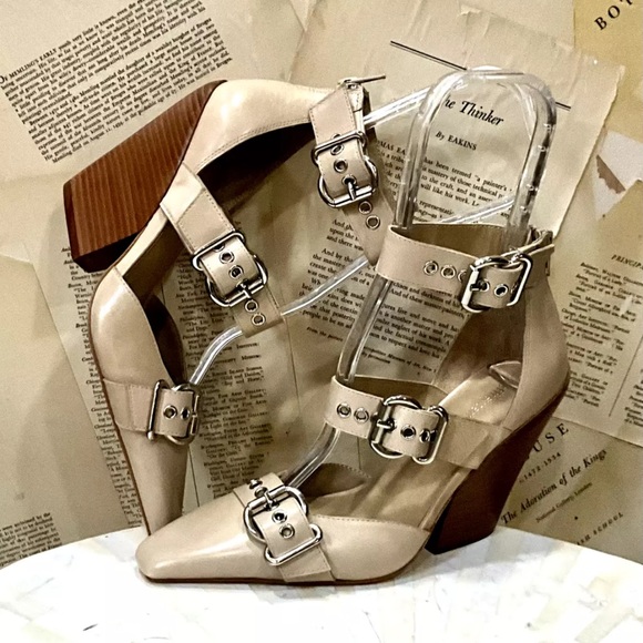 Jeffrey Campbell | Shoes | Jeffrey Campbell Evander Moto Heels Buckle ...